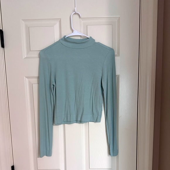 Tops | Very Light Blue Turquoise Long Sleeve Turtle Neck | Poshmark